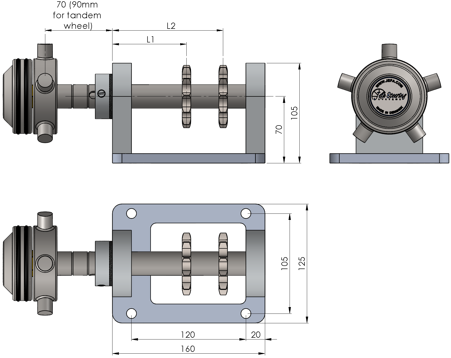HS25 horizontal steerer - Jefa Steering