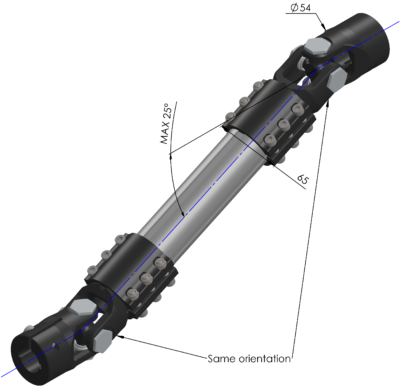 Universal joints, torque tubes & flange bearings - Jefa Steering